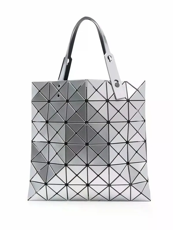 Issey Miyake Lucent Geometric-paneled Tote Bag - Grey