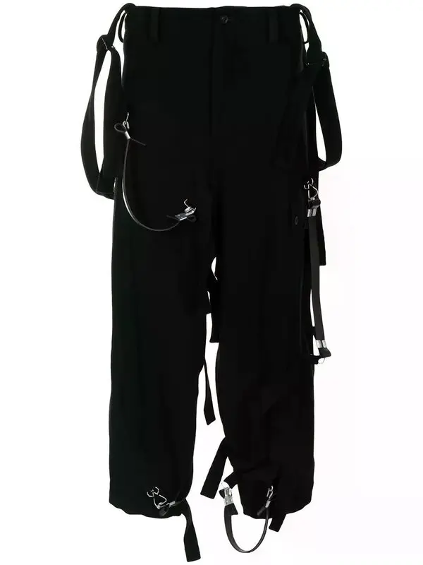 Yohji Yamamoto Suspender-strap Trousers - Black