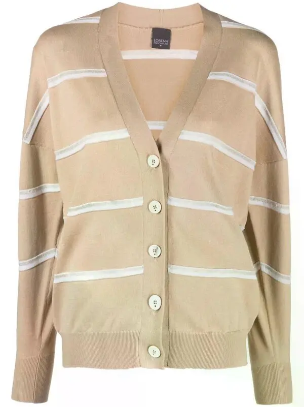 Lorena Antoniazzi Striped Knitted Cardigan