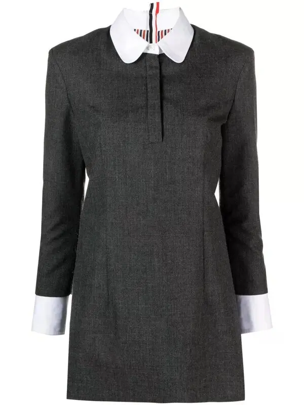 Thom Browne Virgin Wool Shift Minidress