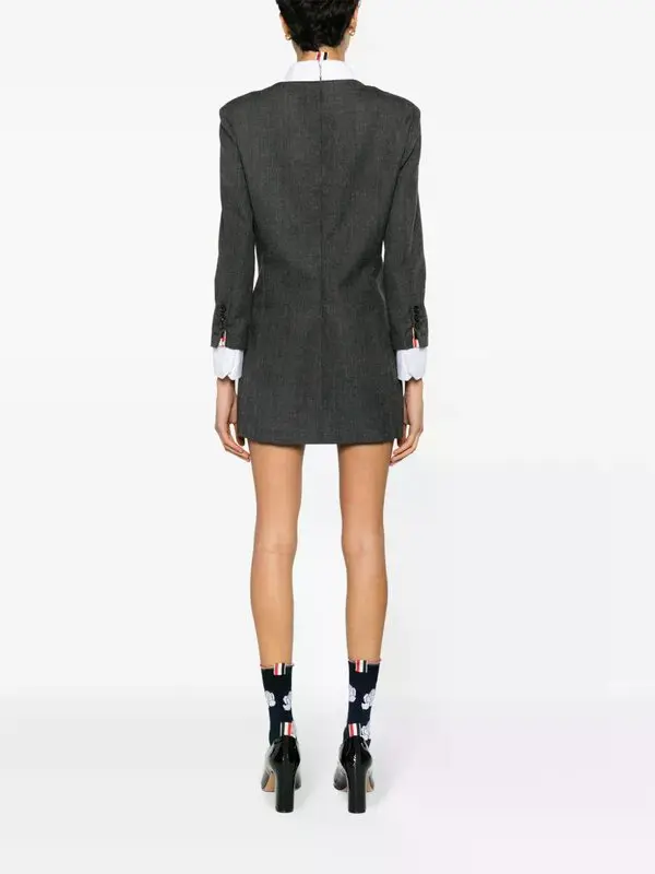 Thom Browne Virgin Wool Shift Minidress