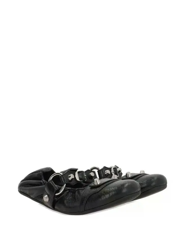 Balenciaga City Leather Ballet Flats - Black