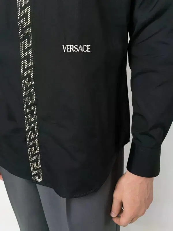 Versace Greek Key-embroidered Shirt