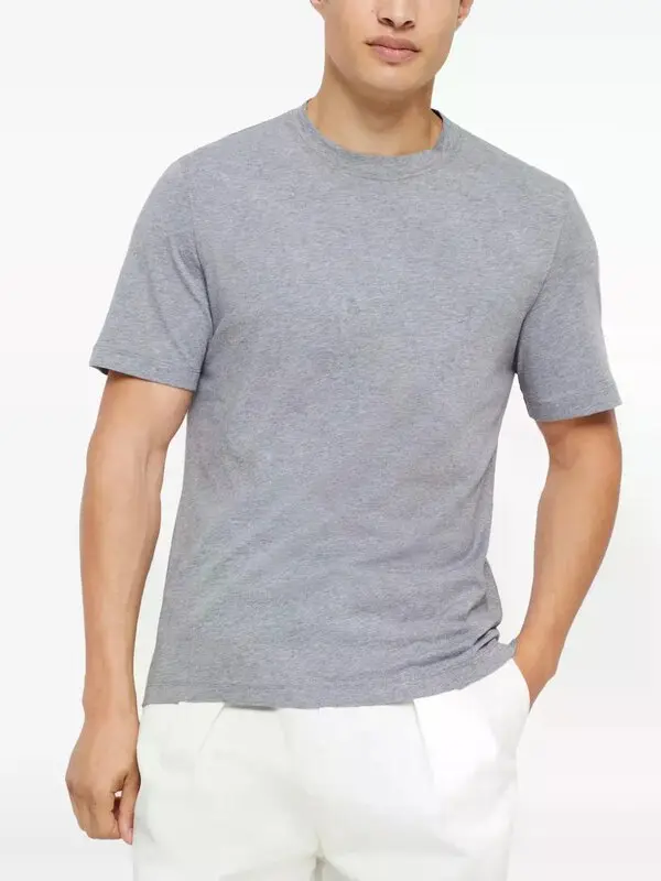 Brunello Cucinelli Mélange-effect Cotton-blend T-shirt