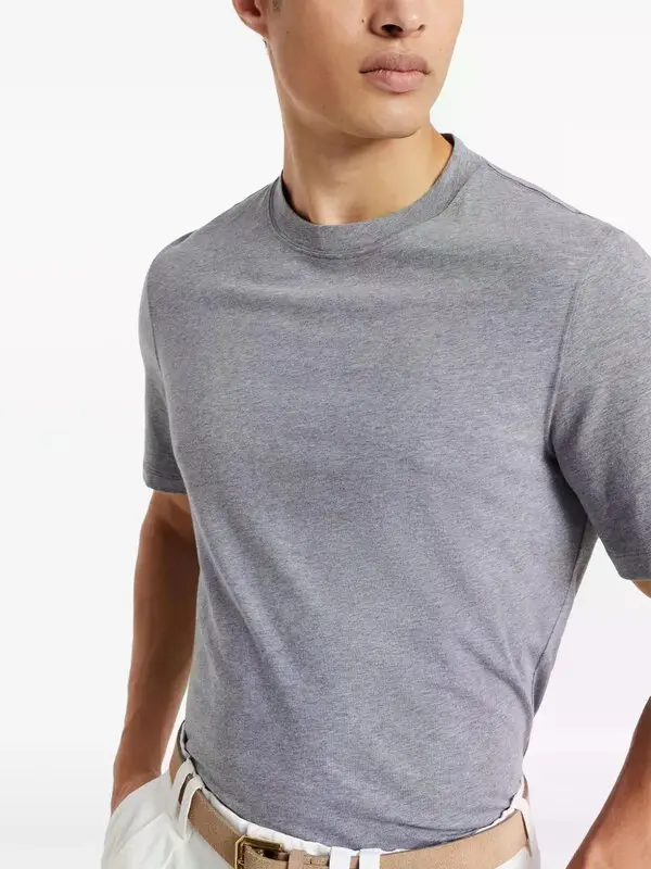 Brunello Cucinelli Mélange-effect Cotton-blend T-shirt