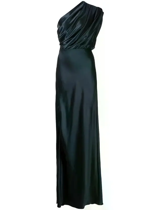 Michelle Mason Silk Asymmetrical Gown