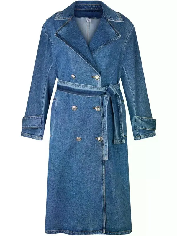 Liu Jo Double-breasted Denim Trench Coat