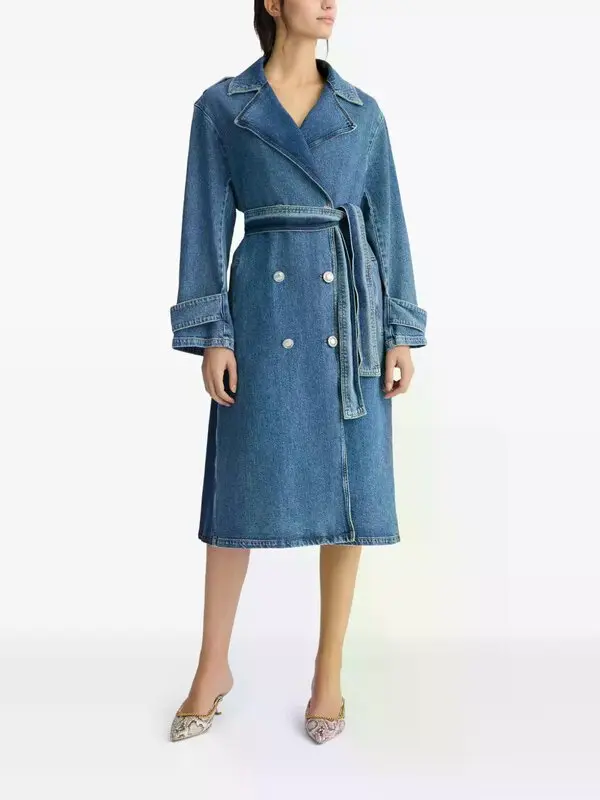 Liu Jo Double-breasted Denim Trench Coat