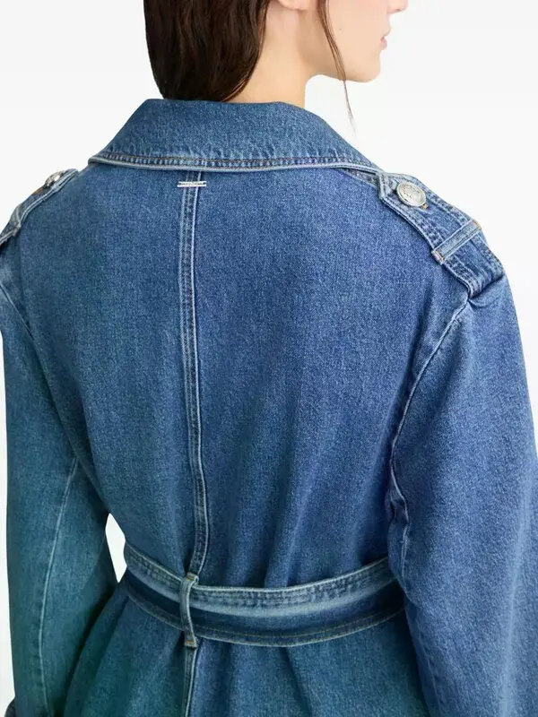 Liu Jo Double-breasted Denim Trench Coat