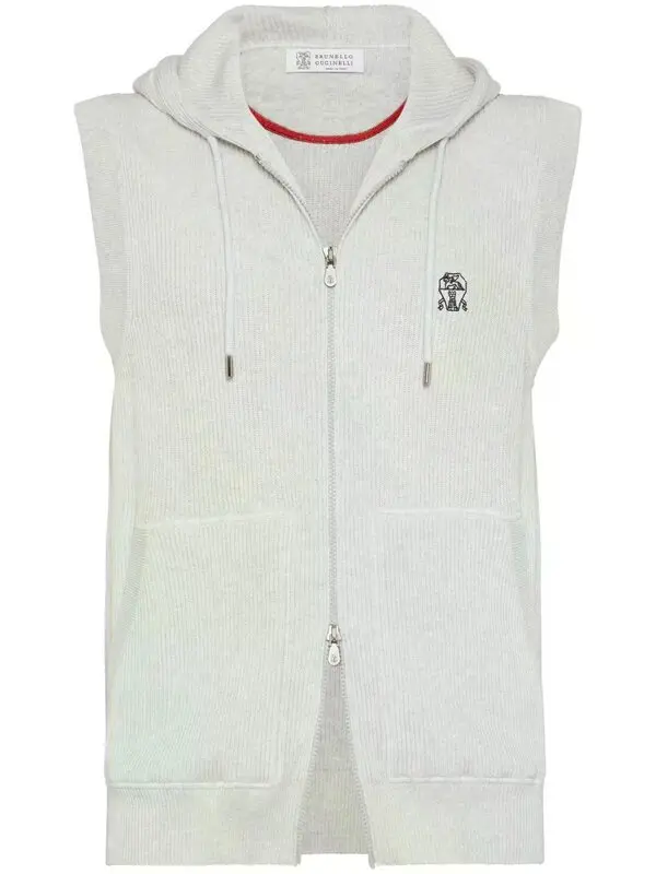 Brunello Cucinelli Knitted Vest - Grey