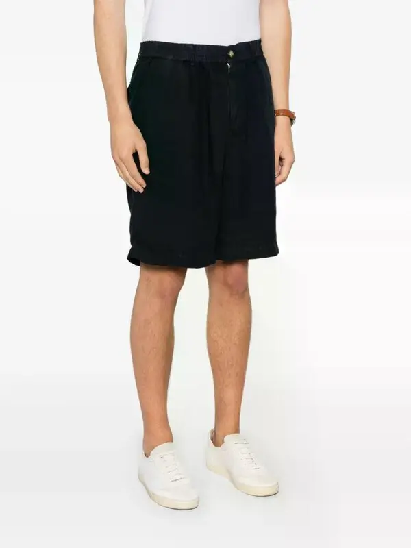 Brunello Cucinelli Linen Bermuda Shorts - Blue