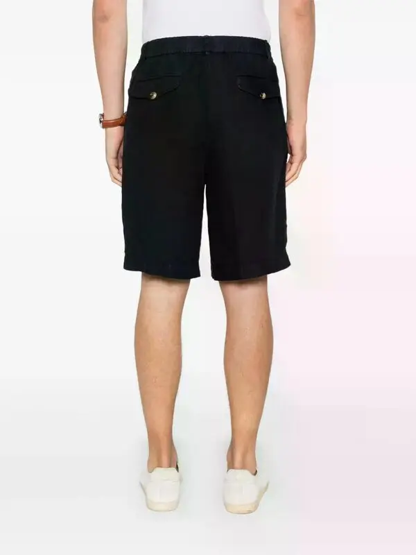 Brunello Cucinelli Linen Bermuda Shorts - Blue