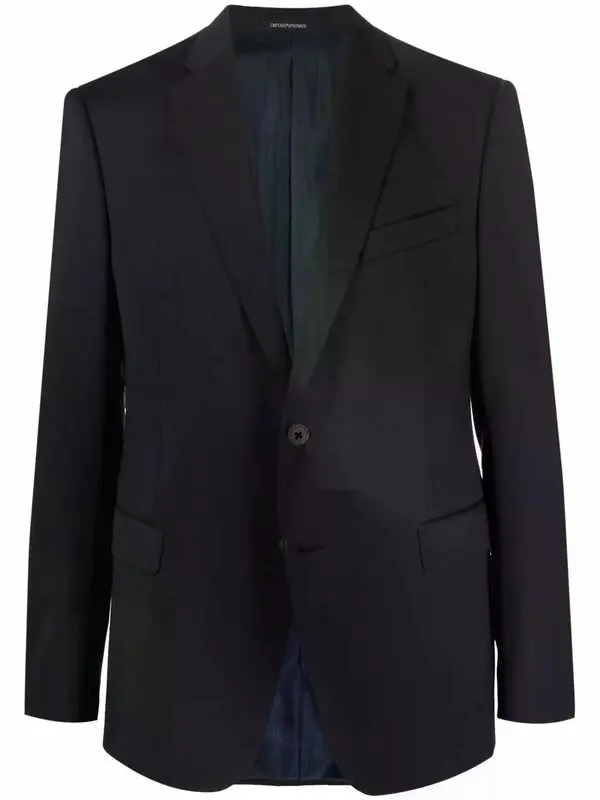 Emporio Armani Fitted Single-breasted Blazer