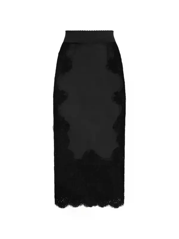 Dolce & Gabbana Satin Midi Skirt