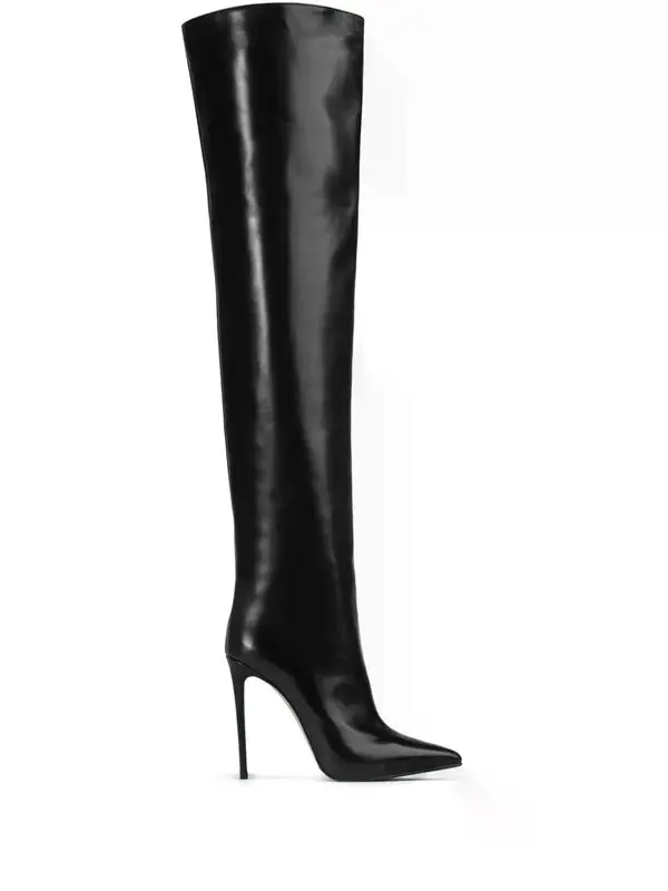 LE SILLA Eva 120mm Thigh-high Leather Boots - Black