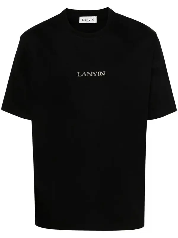 LANVIN Logo-embroidered Cotton T-shirt
