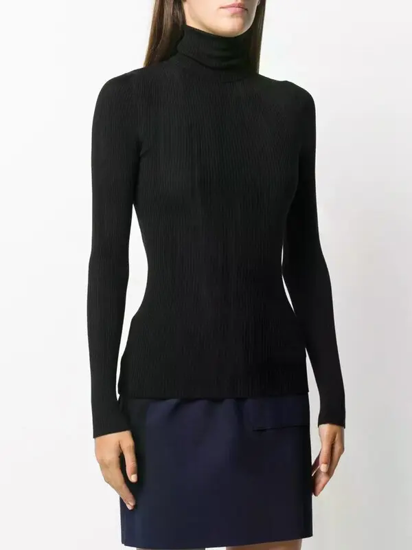 Wolford Roll Neck Ribbed Jumper - Black