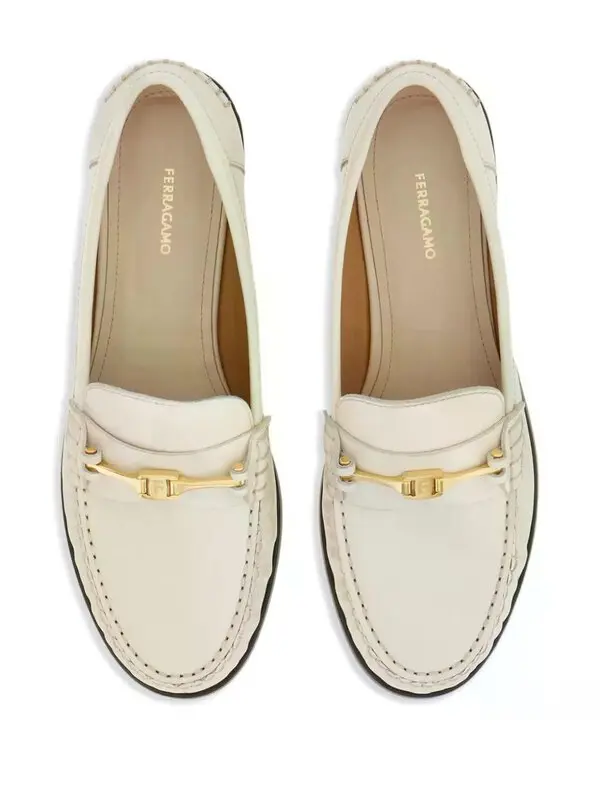 FERRAGAMO Leather Vara Loafers
