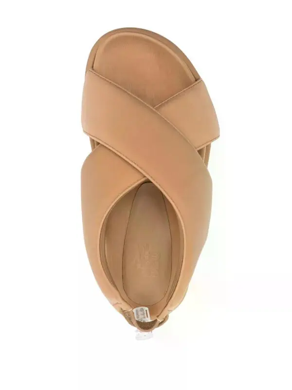 GIABORGHINI Padded Leather Sandals - Brown