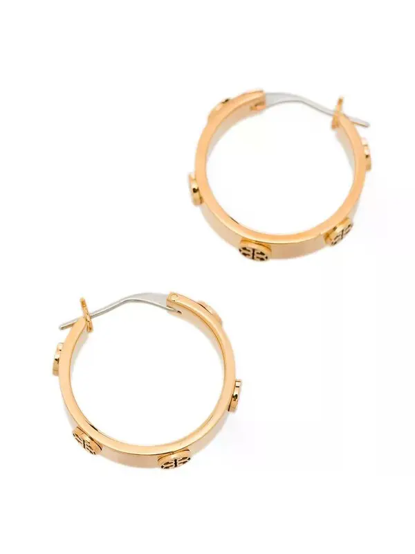 Tory Burch Miller Stud Hoop Earrings - Gold
