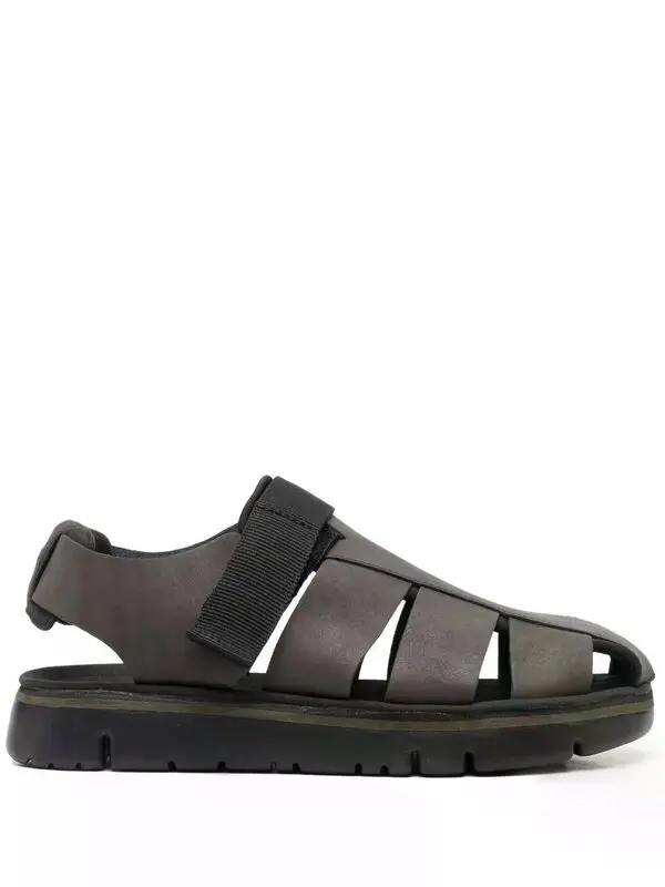 Camper Leather Sandals With Chunky Sole - Brown