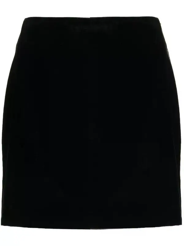 Ermanno Scervino Velvet A-line Mini Skirt - Black