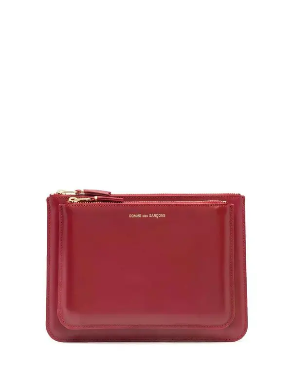 Comme Des Garçons Logo-detail Leather Wallet - Red