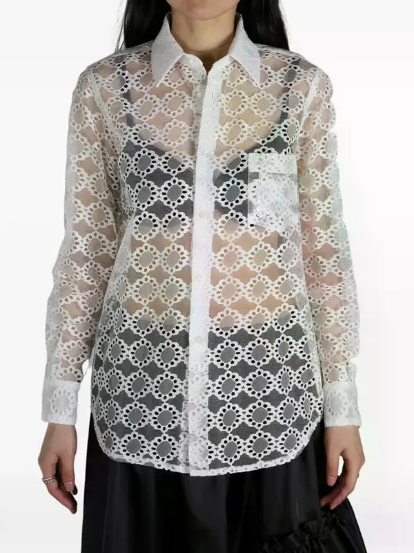 Comme Des Garçons Sheer Lace Shirt