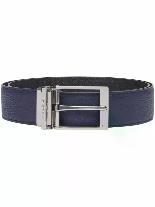 Burberry Reversible Grained Leather Belt - Black