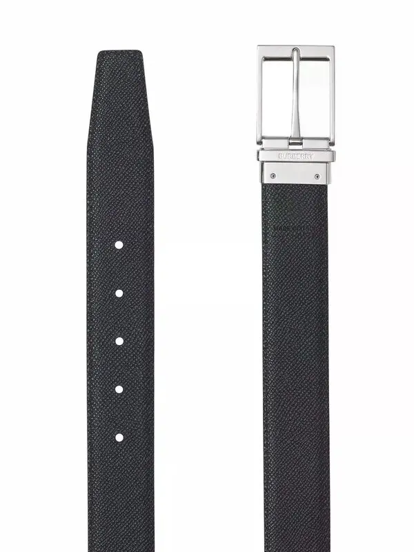 Burberry Reversible Grained Leather Belt - Black