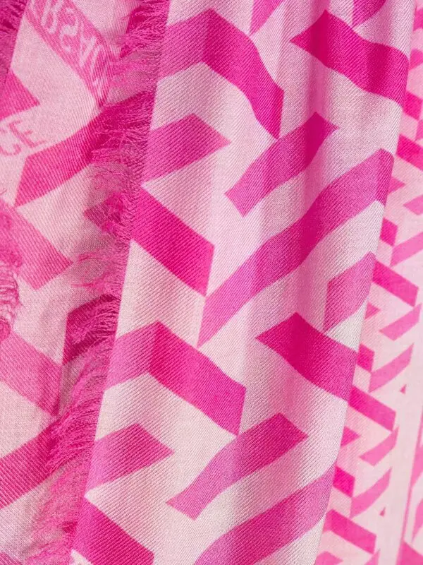 Versace All-over Monogram-print Scarf