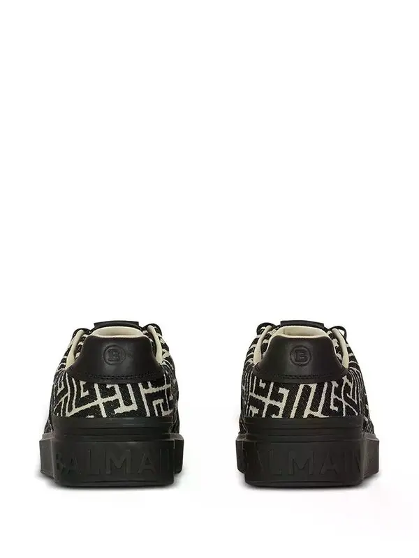 Balmain B-court Monogram Sneakers - Black