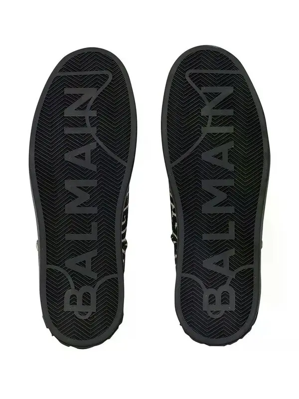 Balmain B-court Monogram Sneakers - Black