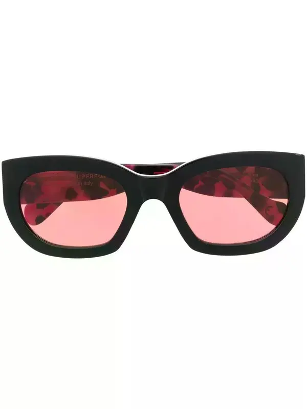 RETROSUPERFUTURE Tortoiseshell-effect Round-frame Sunglasses