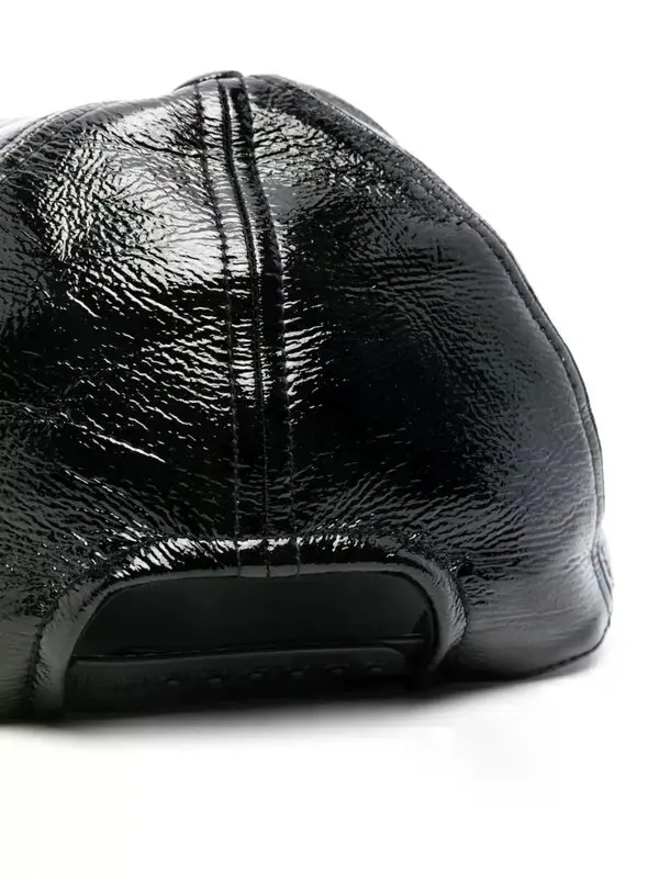 COURREGES Logo-embroidered Patent Cap
