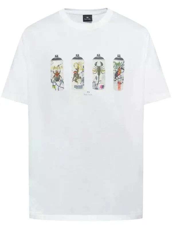 Paul Smith Spray Cans-print T-shirt - White