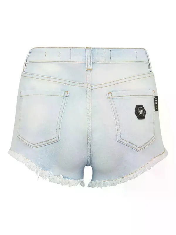 Philipp Plein Logo-appliqué Denim Shorts
