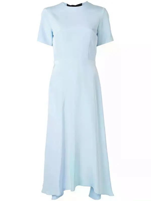 MACGRAW Tie Back Midi Dress - Blue