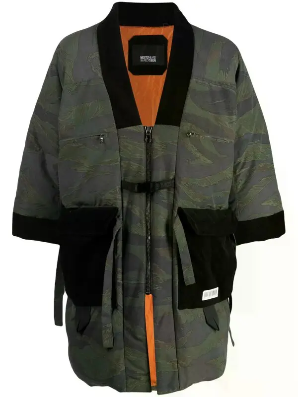 MOSTLY HEARD RARELY SEEN Camouflage Print Cotton Padded Jacket - Green