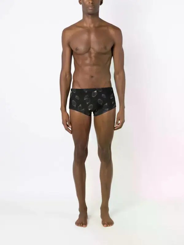 AMIR SLAMA Graphic-print Swim Trunks