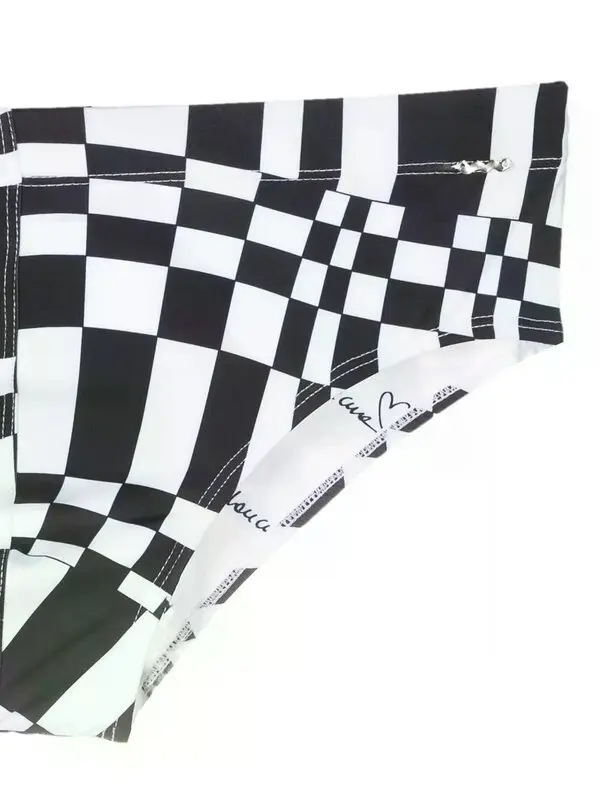 AMIR SLAMA Geometric-print Swim Trunks