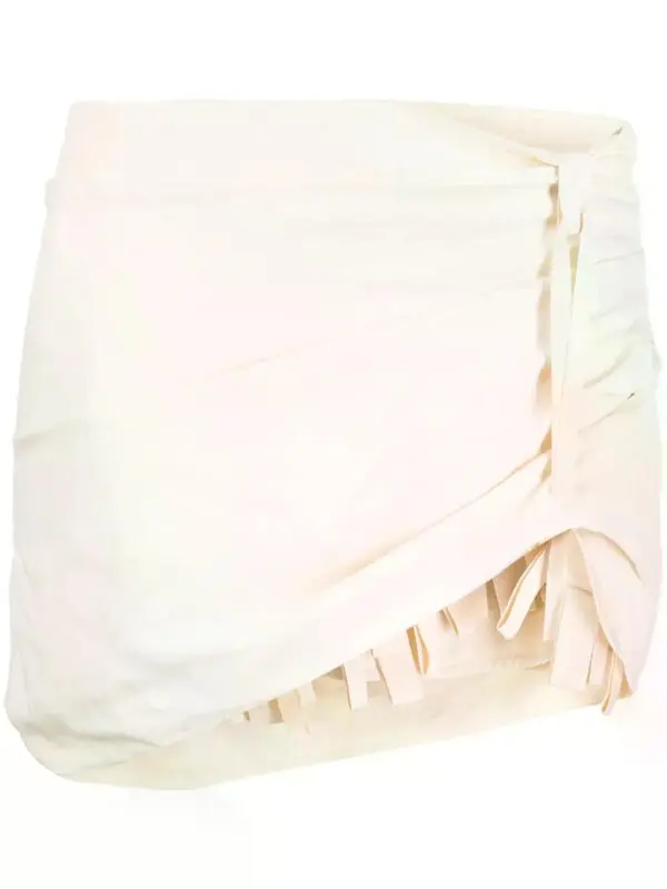 Jacquemus Asymmetric Mini Skirt - Neutrals