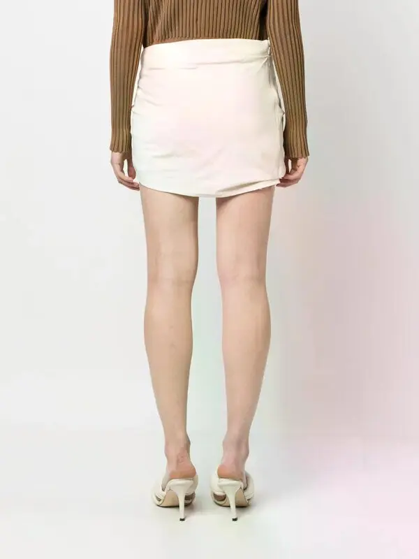 Jacquemus Asymmetric Mini Skirt - Neutrals