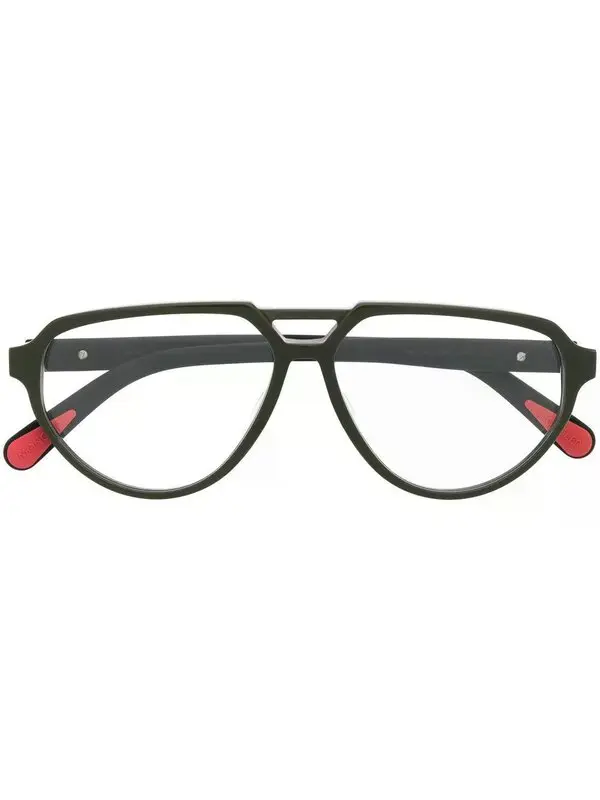 Moncler Pilot Eyeglasses - Black