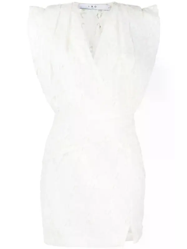 IRO PARIS Wrap-design Open Knit Mini Dress