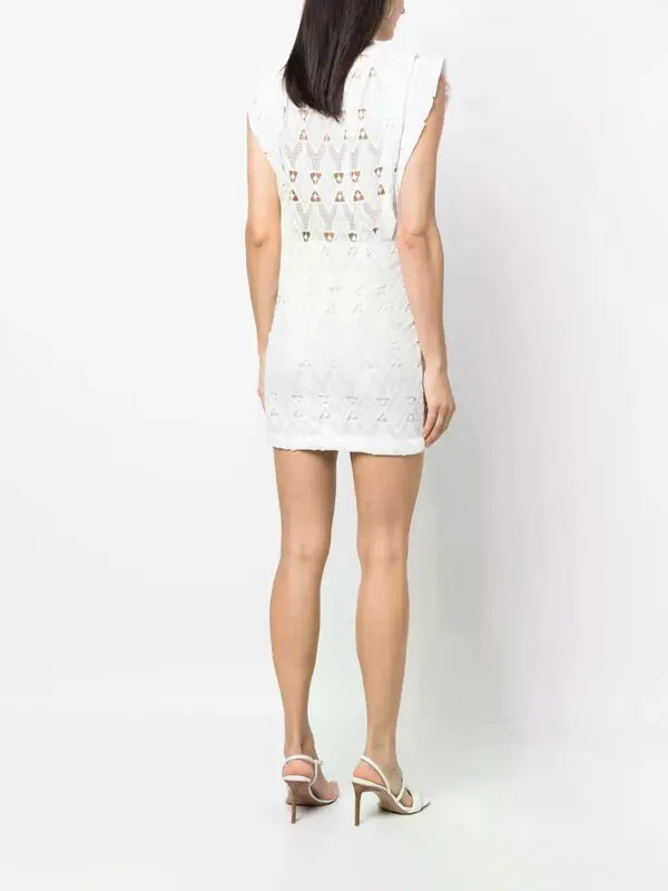 IRO PARIS Wrap-design Open Knit Mini Dress