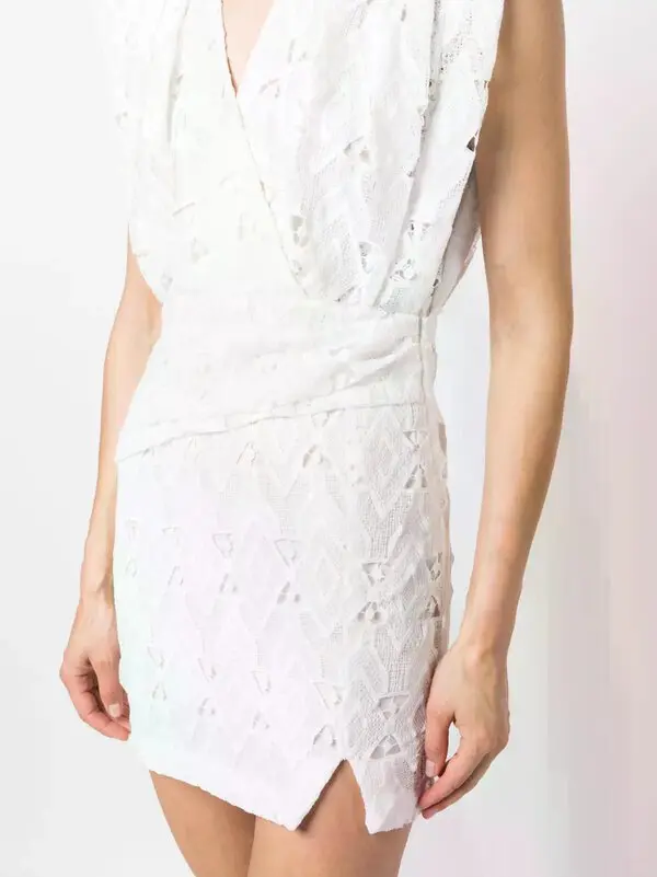 IRO PARIS Wrap-design Open Knit Mini Dress