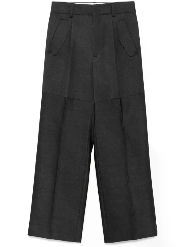 Victoria Beckham Paneled Wool Trousers