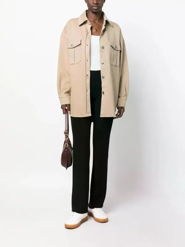 P.a.r.o.s.h Buttoned Denim Jacket - Neutrals