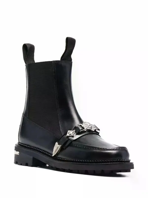 Toga Embellished Leather Boots
